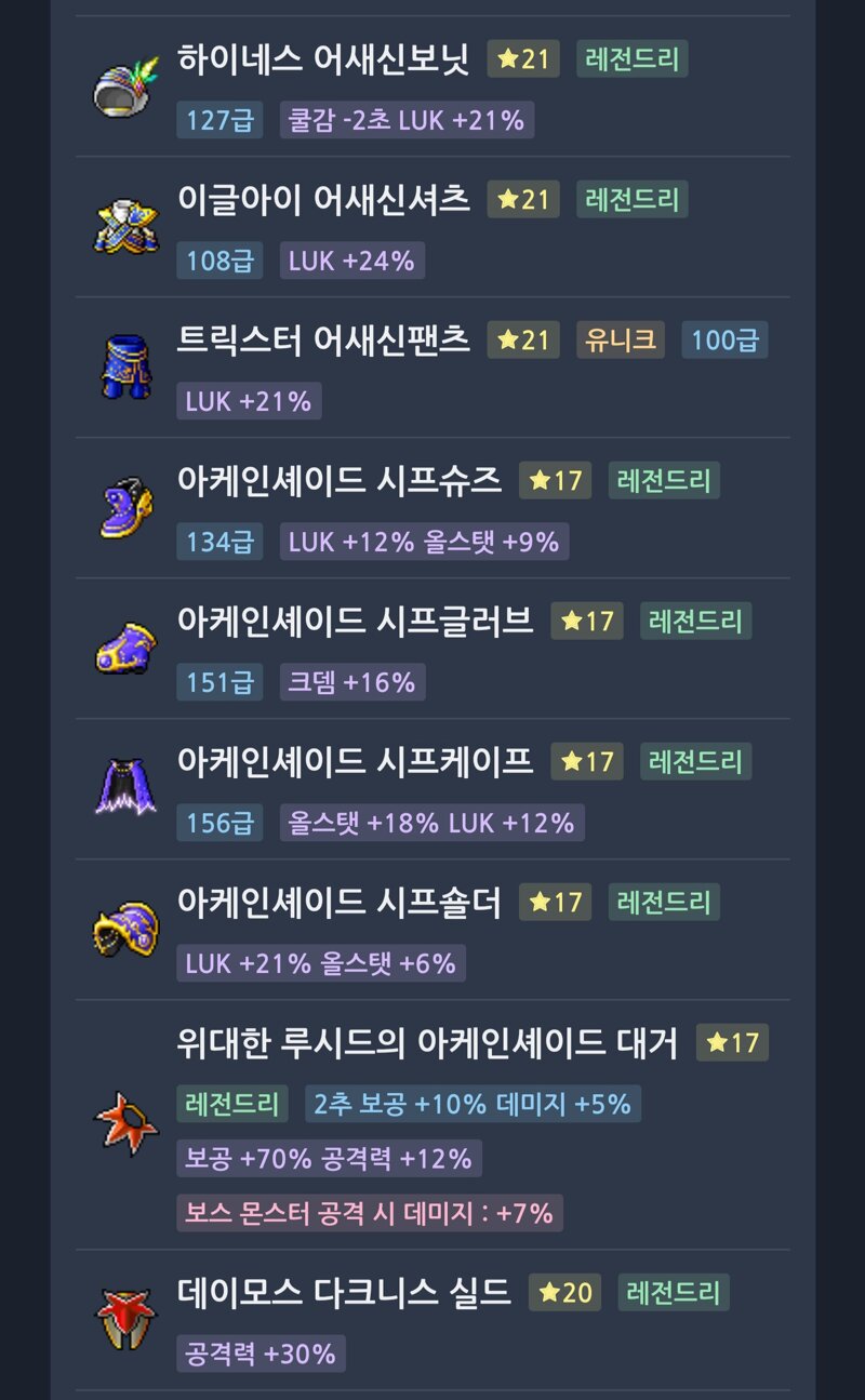 메이플스토리 인벤 현재 템세팅 메이플스토리 인벤 리부트 게시판