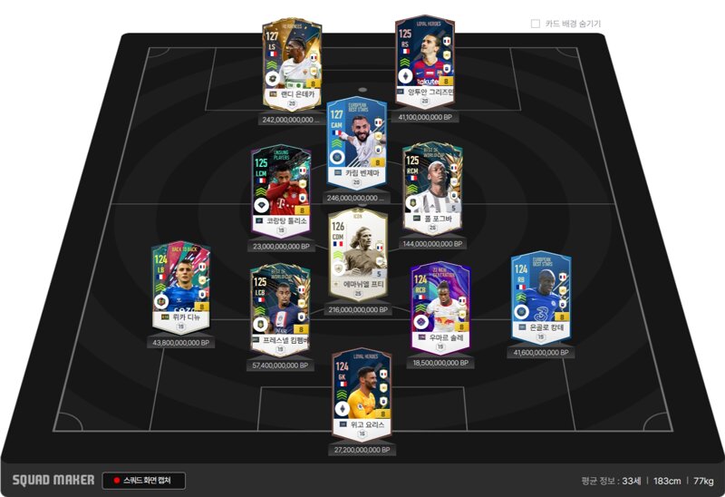 Fc 온라인 인벤 형님들 프랑스 한번 짜봤는데 평가좀 부탁드립니다 Fc 온라인 인벤 감독모드 게시판