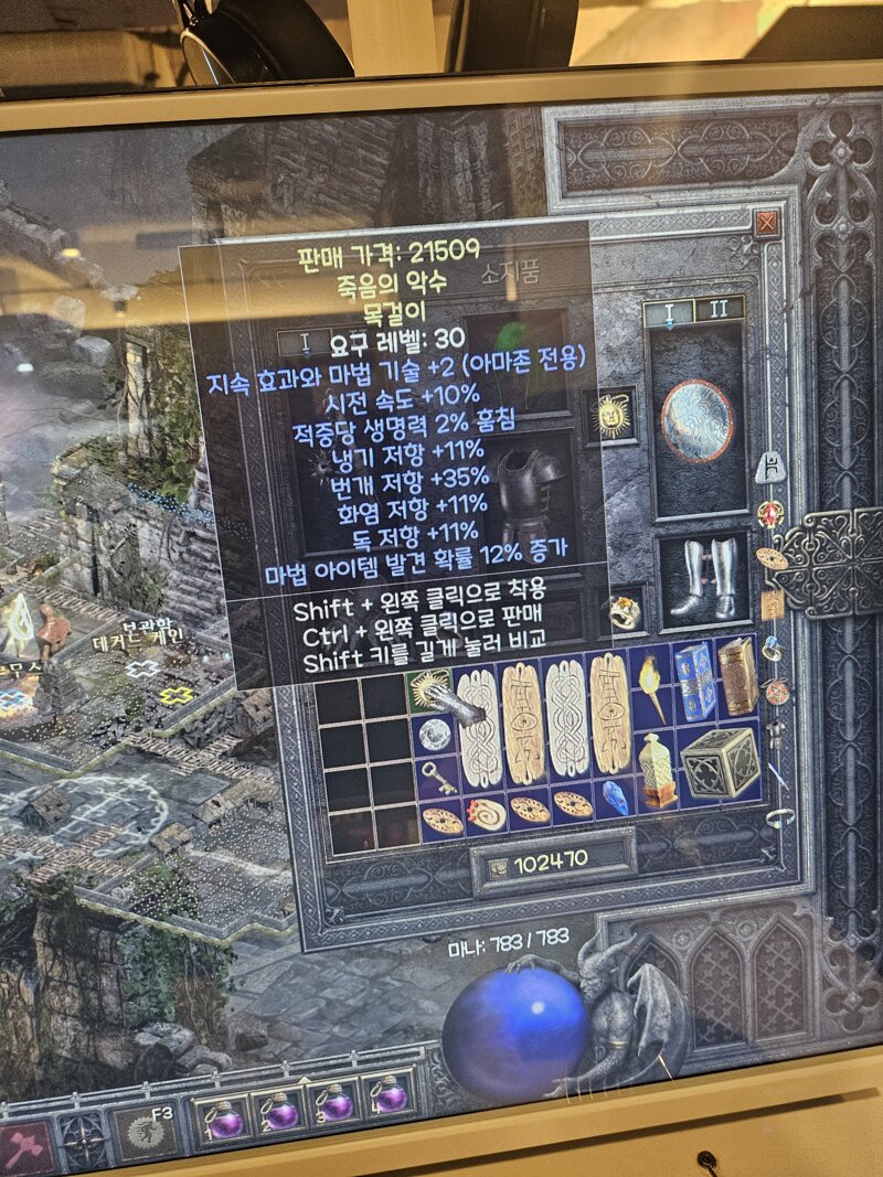 엉아들 아마목걸이 어때요 디아블로2 득템and자랑 게시판 디아블로2 인벤
