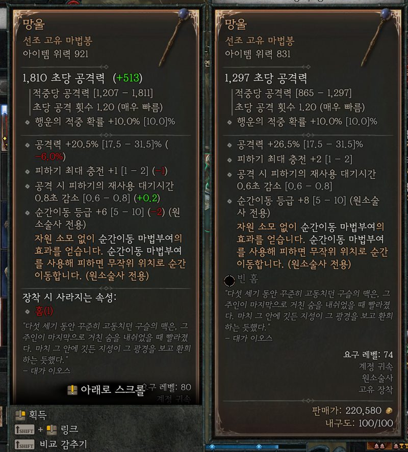 디아블로4 인벤 망울 고유 아이템도 위력만 보면될까요 디아블로4 인벤 원소술사 게시판