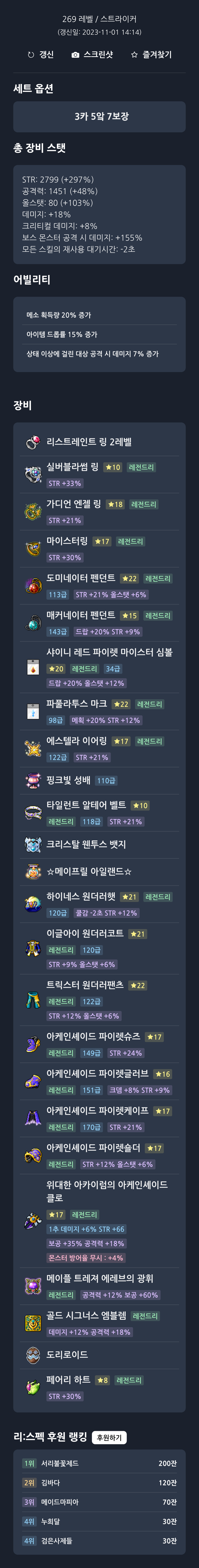 메이플스토리 인벤 스펙업 어느부위해야할까요 메이플스토리 인벤 리부트 게시판