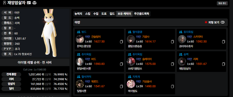 로스트아크 인벤 노브 3관에서 실수 해놓고 사과안하고 욕박고 튀는 리퍼 재앙암살자 로스트아크 인벤 서버 사건사고 게시판