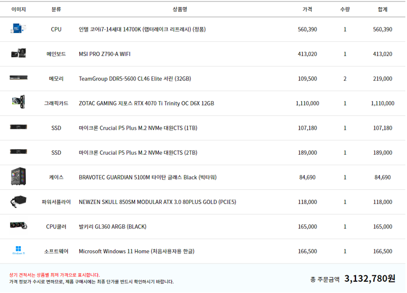 Pc 이륙소컴퓨터 견적 안녕하세요 견적 문의 드립니다 Vortex Gaming