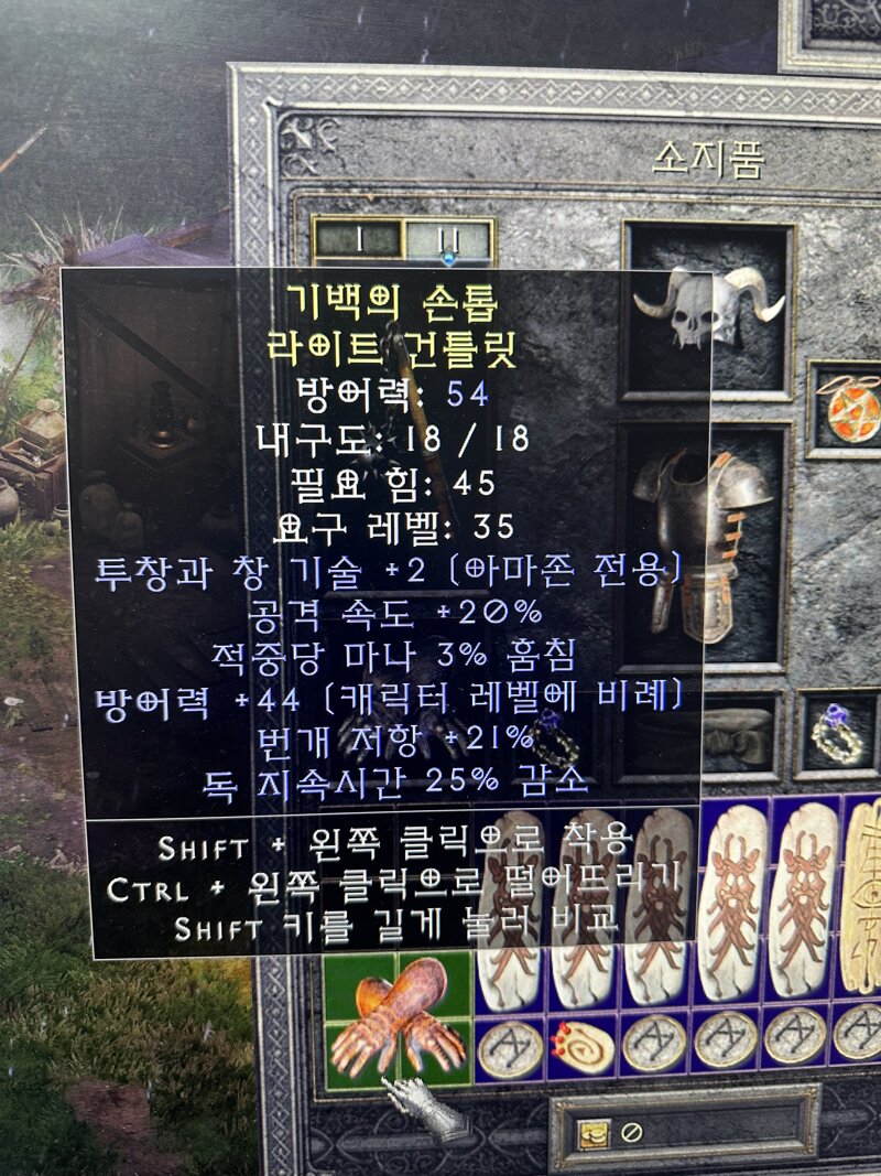 아마장갑문의요 디아블로2 자유 게시판 디아블로2 인벤