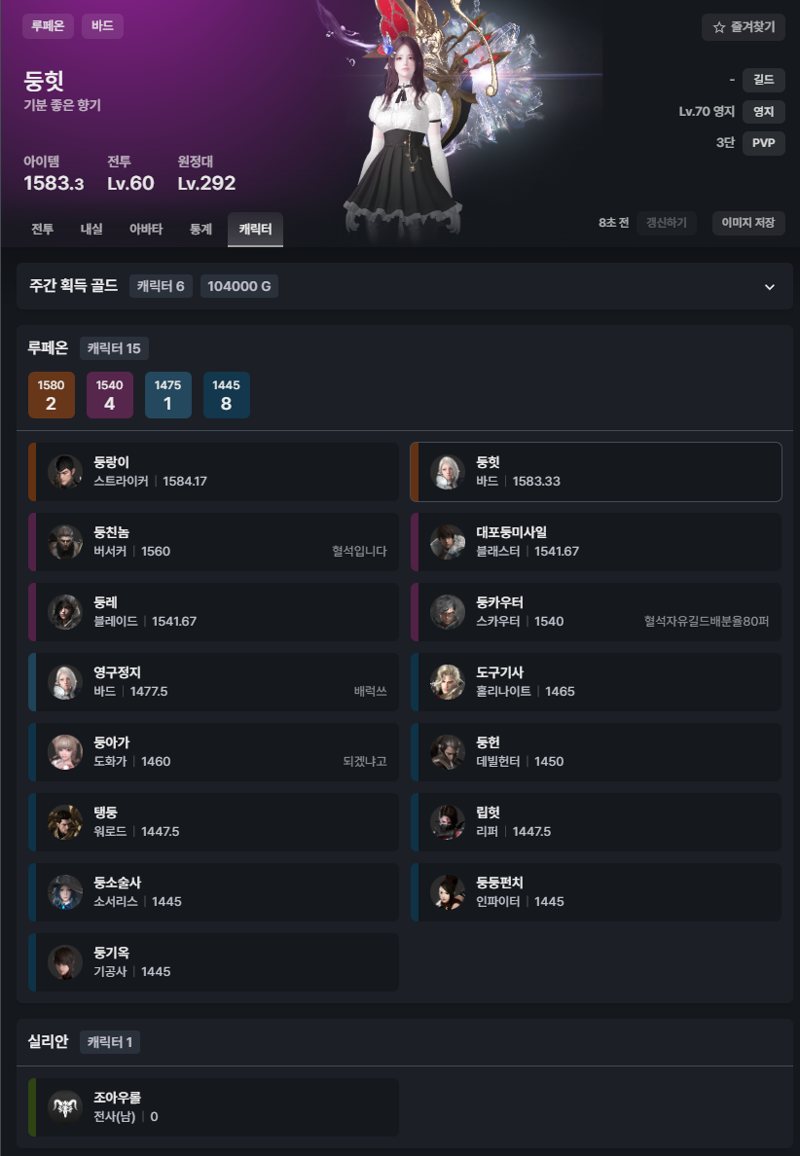 로스트아크 인벤 펫효과 안켜고 도가토에서 진짜 개 빡통 ㅅㄲ네 ㅋㅋㅋ 둥힛 로스트아크 인벤 서버 사건사고 게시판