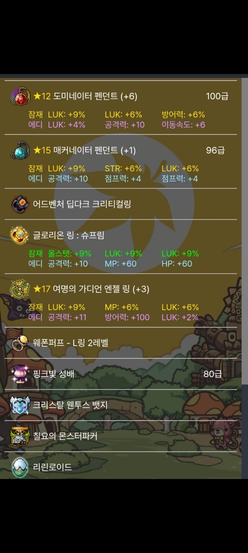 메이플스토리 인벤 선생님들 18앜블 넘어가는 단계가 스펙 어느쯤왔을때인가요 메이플스토리 인벤 도적 직업게시판
