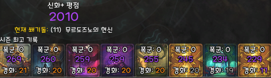 3시즌 쐐기 점수and포탈 위크오라 Vortex Gaming