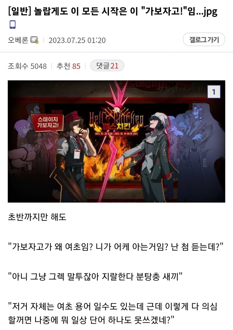 이번에 펄업 페미건으로 찾아본게 있고 나는 여초라고 봄 볼텍스 게이밍