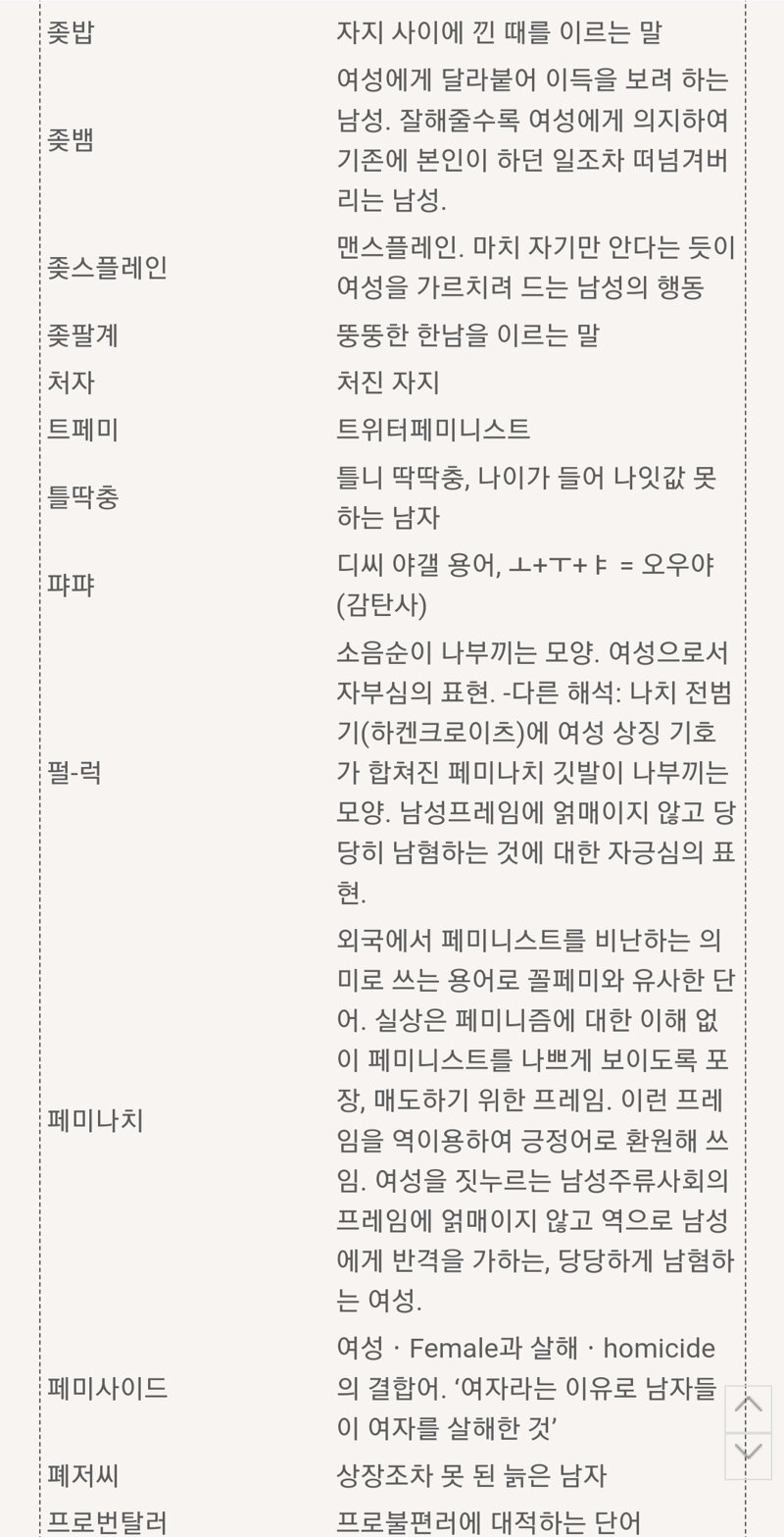 로스트아크 인벤 페미용어 궁금해서 알아봤는데 로스트아크 인벤 자유 게시판