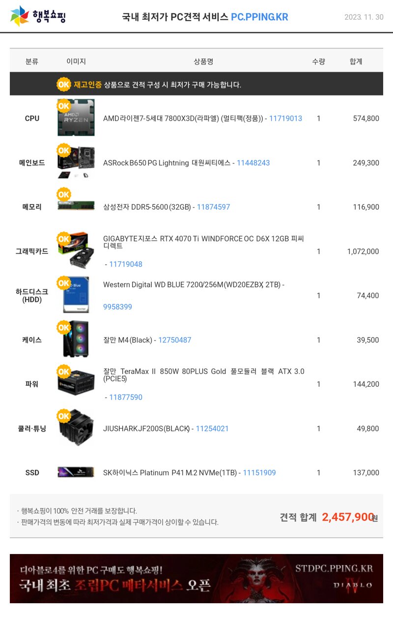 It 인벤 이대로 가도 될까요 Pc 견적 게시판