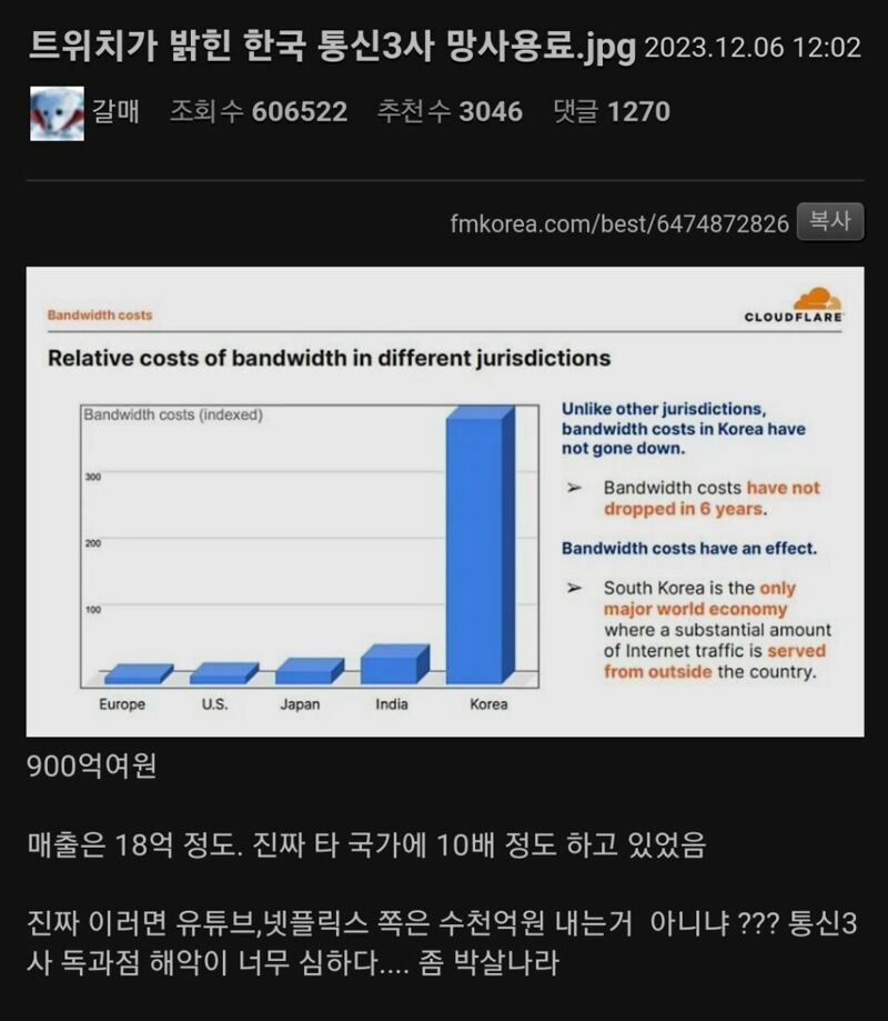 로스트아크 인벤 트위치가 밝힌 한국 통신3사 망사 용 료 로스트아크 인벤 자유 게시판