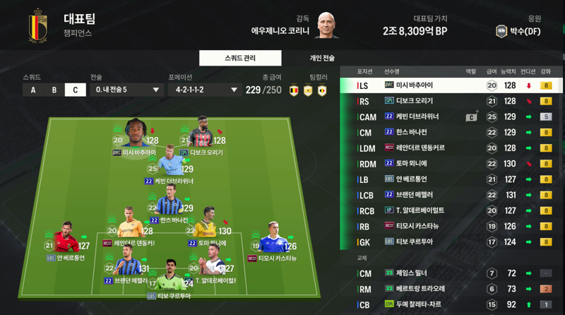 Fc 온라인 인벤 벨기에 업그레이드 방향 조언 부탁드립니다 Fc 온라인 인벤 감독모드 게시판