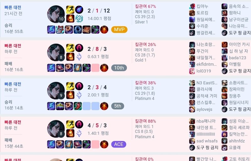 리그오브레전드 인벤 흐웨이 서폿 후기 Lol 서포터 게시판