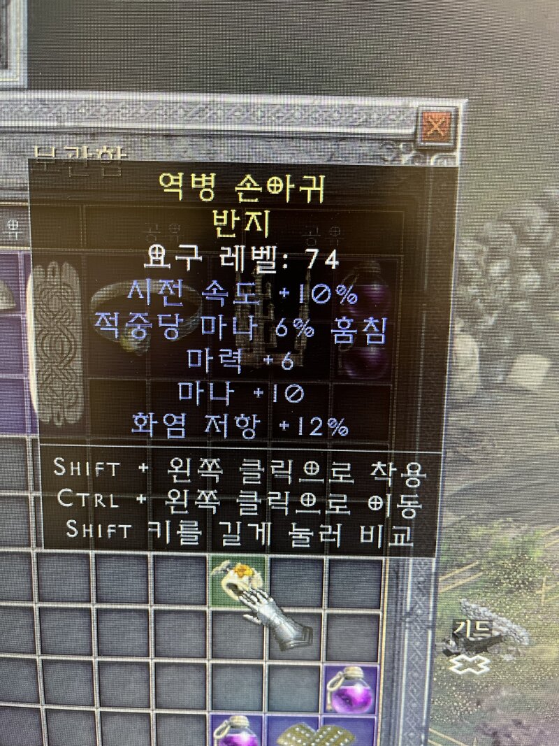 불사자벨마 반지 둘중에 골라주세요 디아블로2 질문과 답변 디아블로2 인벤
