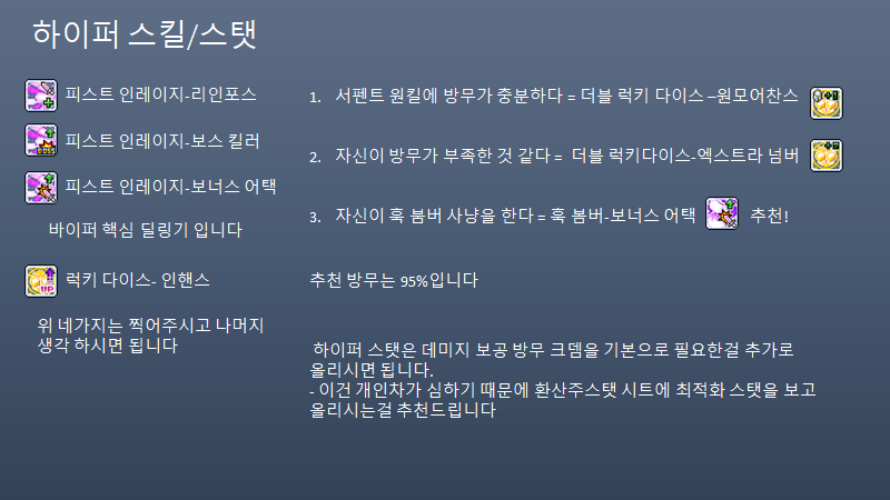 메이플스토리 인벤 하이퍼 버닝 바이퍼를 원하는 당신에게 메이플스토리 인벤 팁과노하우 게시판