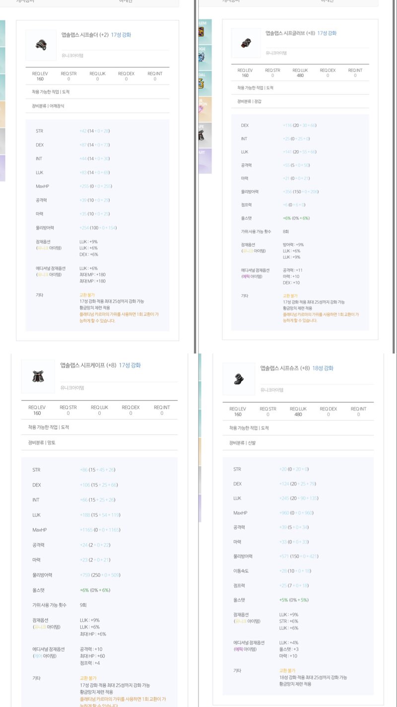 메이플스토리 인벤 스펙업 방향성을 못 잡겠습니다 도와주세요 메이플스토리 인벤 도적 직업게시판