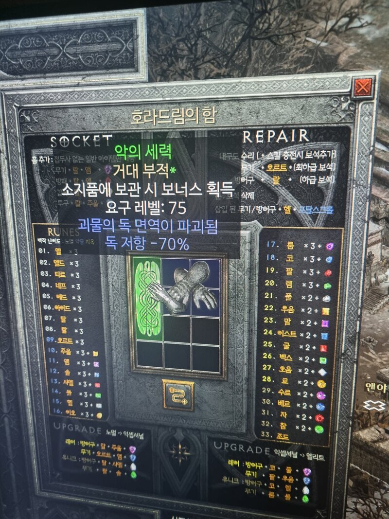 갑옷 용도 문의드려요 디아블로2 득템and자랑 게시판 디아블로2 인벤