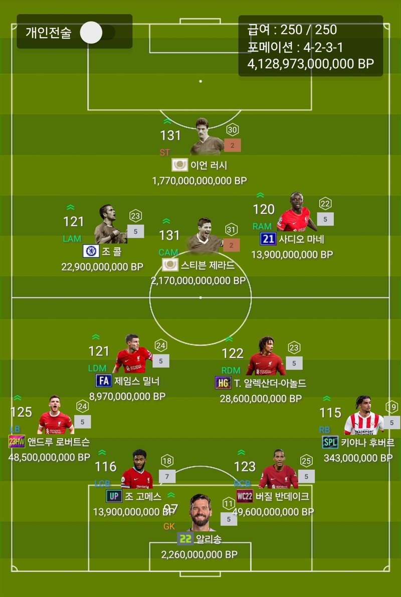 Fc 온라인 인벤 리버풀 1번 2번 추천 부탁드려요 Fc 온라인 인벤 팀전술 평가 상담 게시판