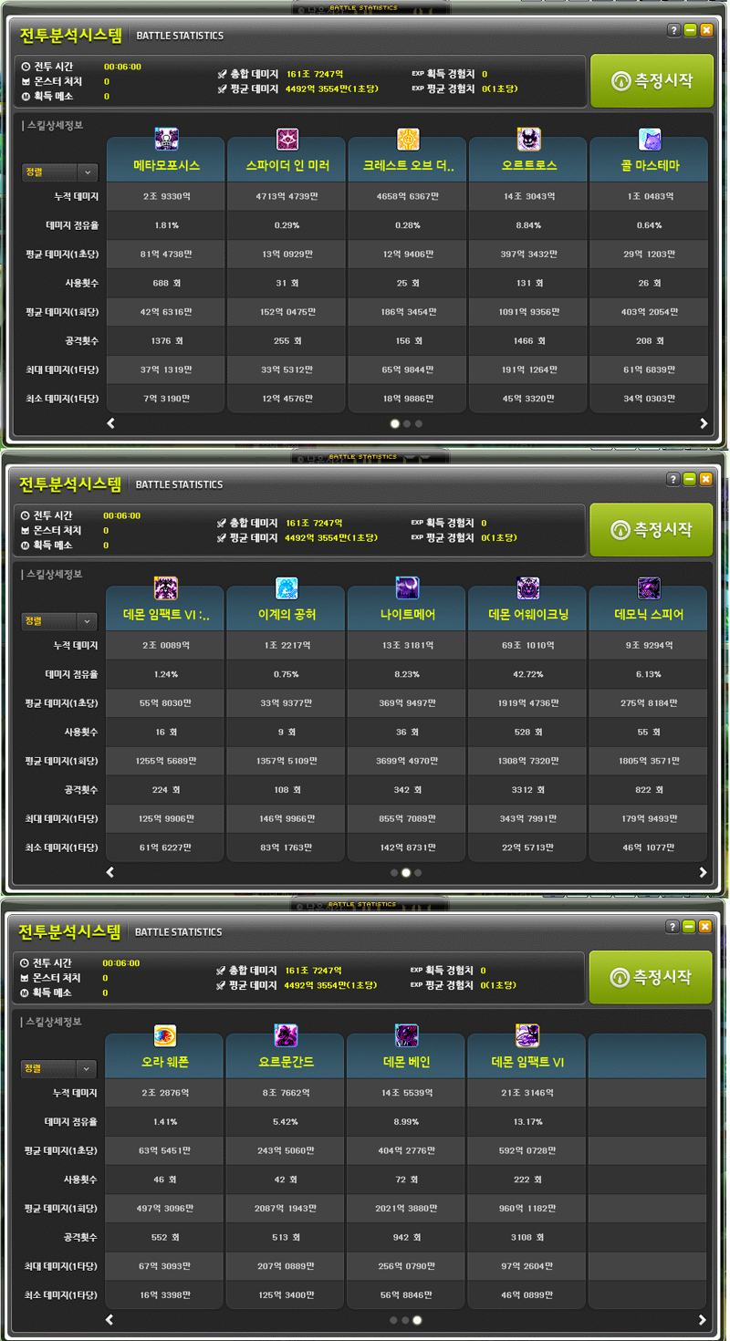 메이플스토리 인벤 극딜 사이클 비교 2분 6분 그리고 컨티 Vs 리레웨폰 메이플스토리 인벤 전사 직업게시판