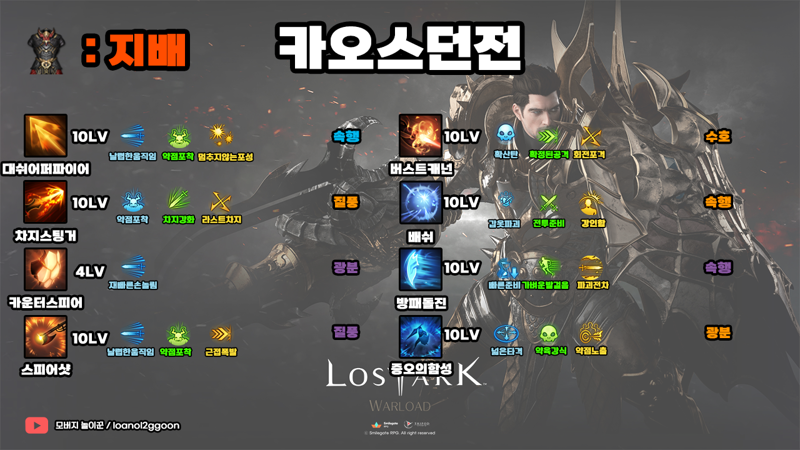 로스트아크 인벤 워로드 한장가이드 최종본입니다 로스트아크 인벤 워로드 게시판