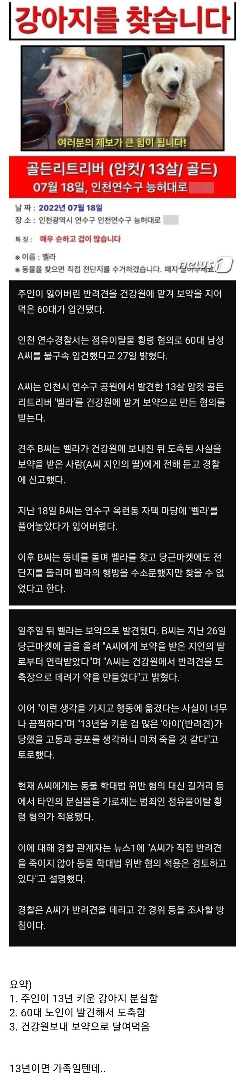 오픈 이슈 갤러리 남이 13년 키운 반려견 보약해먹은 노인 Vortex Gaming