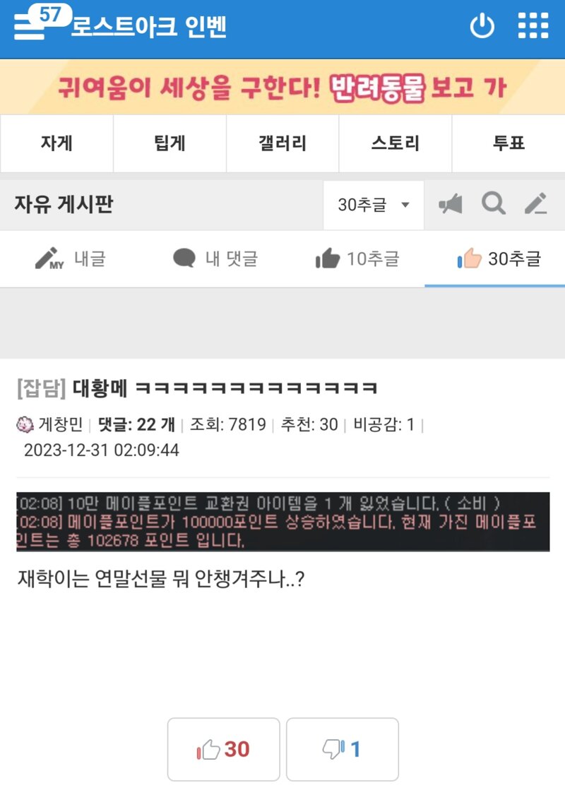 메이플스토리 인벤 옆동네 로스트아크 근황 메이플스토리 인벤 자유게시판
