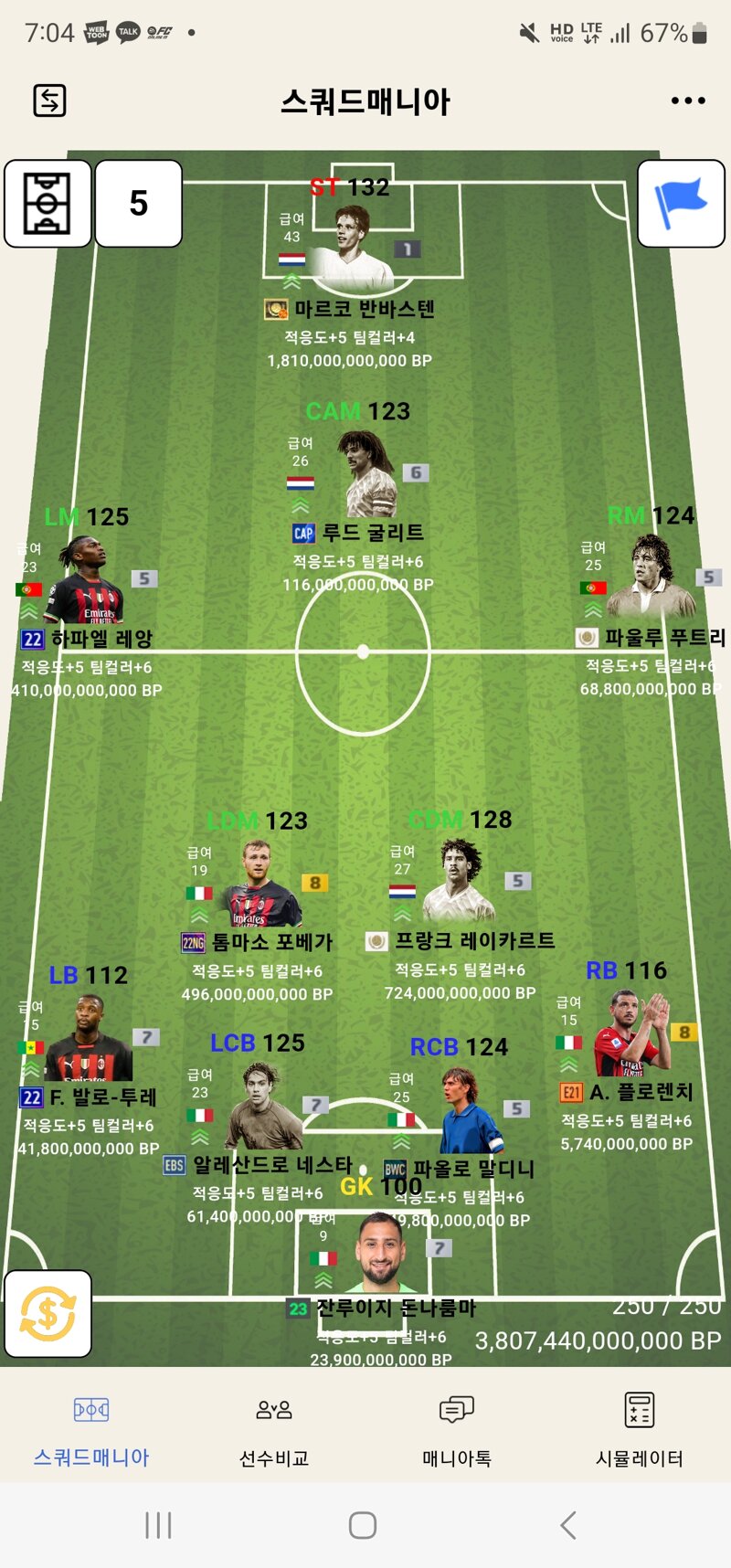 Fc 온라인 인벤 형들 ㅠ 교불 반바끼고 Ac밀란 팀 변경할부분 있을까요 Fc 온라인 인벤 팀전술 평가 상담 게시판
