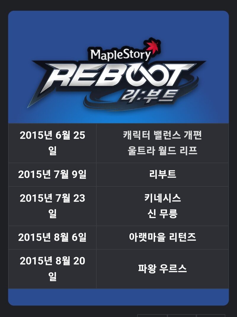 메이플스토리 인벤 지금 이와중에 리부트를 열면 메이플스토리 인벤 자유게시판