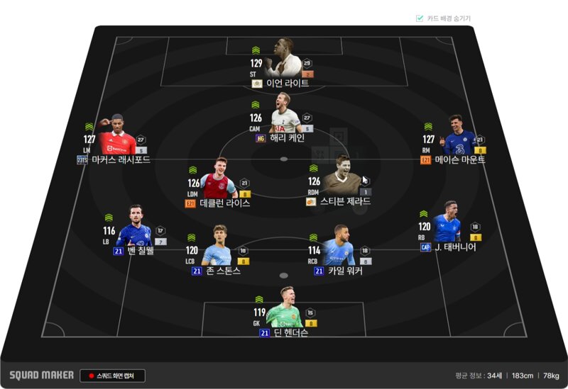 Fc 온라인 인벤 2021 잉글랜드인데 투표 부탁드립니다 Fc 온라인 인벤 팀전술 평가 상담 게시판