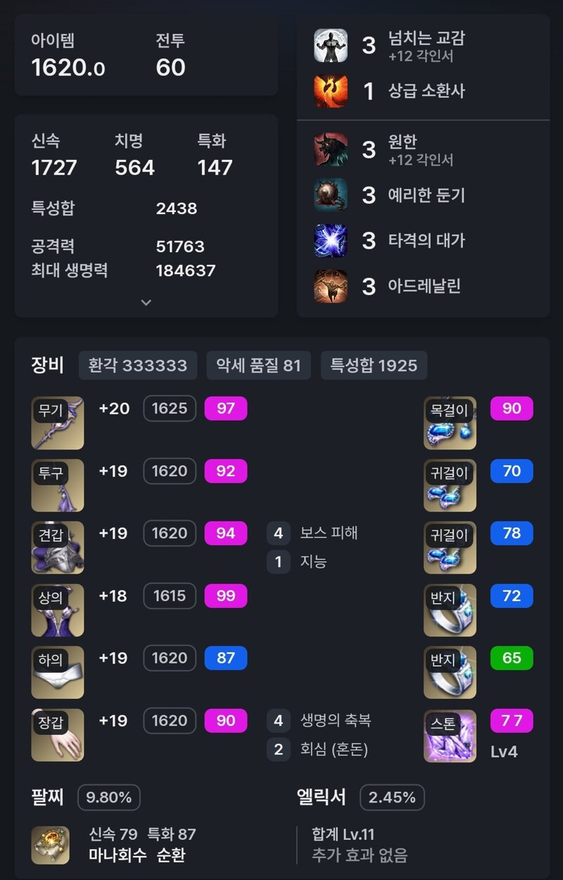로스트아크 인벤 상하탑 트라이 스펙 질문 로스트아크 인벤 서머너 게시판