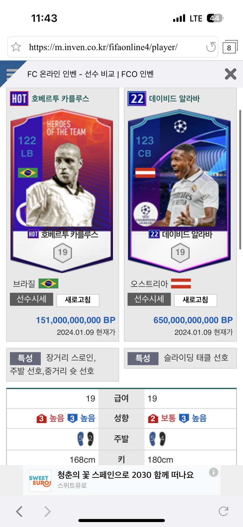 Fc 온라인 인벤 풀백 비교좀요 레알 윙백 왼쪽 Fc 온라인 인벤 자유게시판