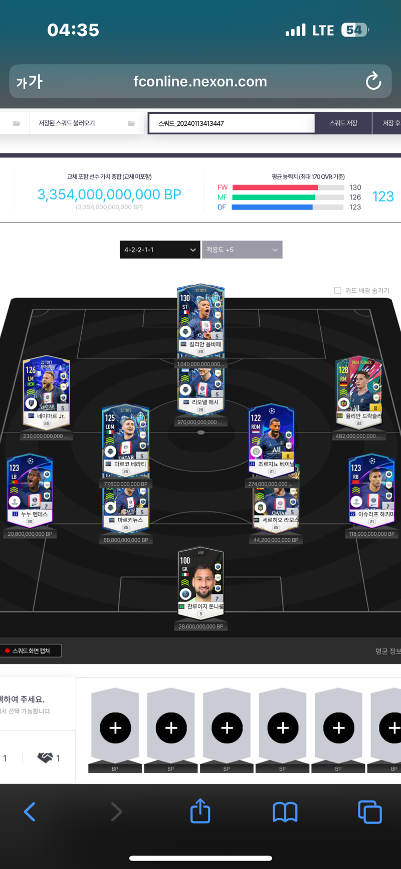 Fc 온라인 인벤 일하다가 심심해서 Psg 스쿼드 짜보고 Fc 온라인 인벤 자유게시판