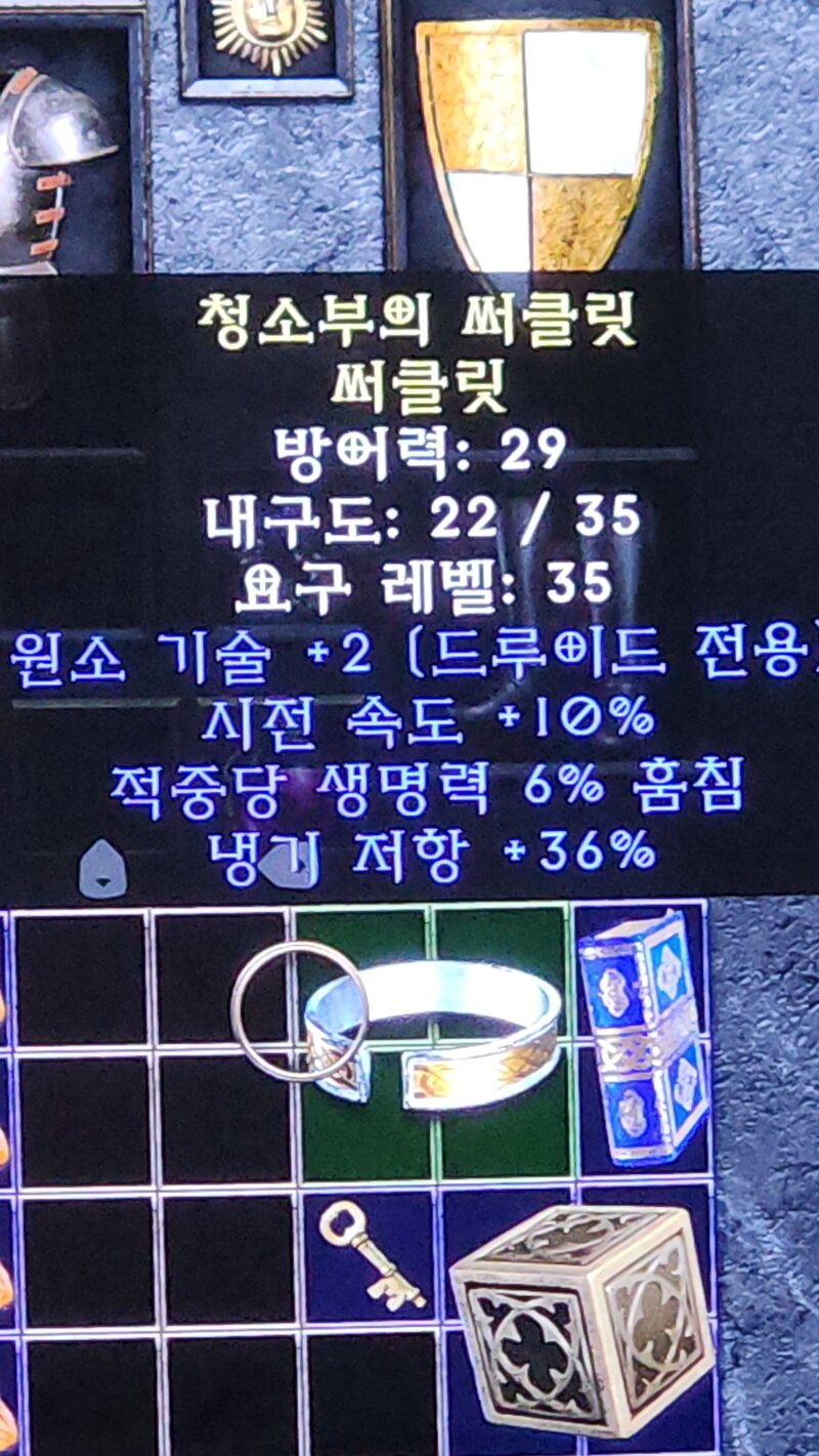 원소 드루이드 뚜껑 디아블로2 득템and자랑 게시판 디아블로2 인벤