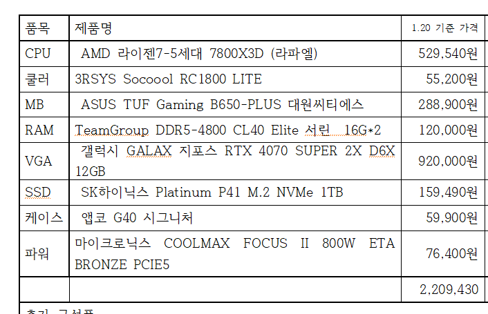 Pc 이륙소컴퓨터 견적 와우용 컴 견적 한번 봐주세요 Vortex Gaming