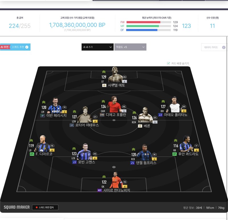 Fc 온라인 인벤 인테르 팀 Fc 온라인 인벤 선수 추천평가 게시판