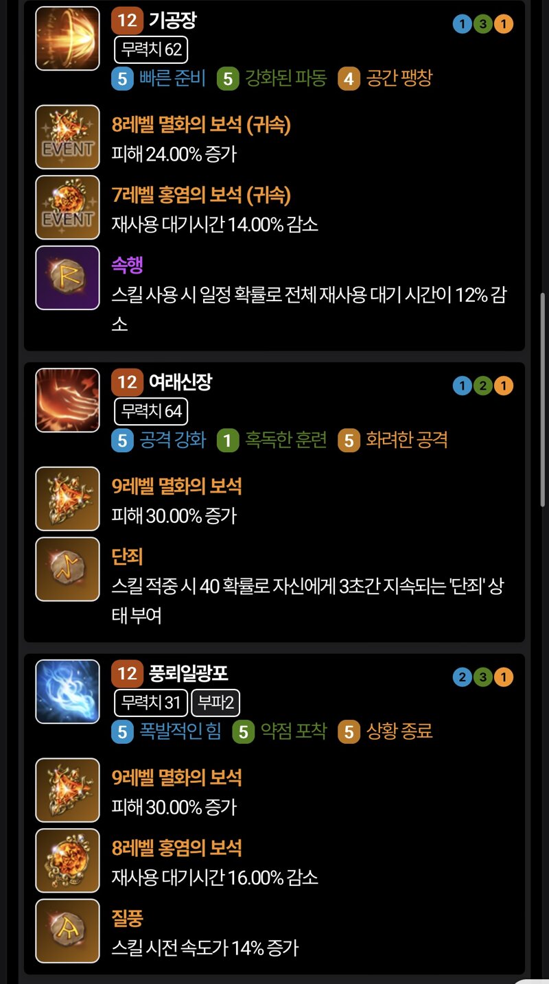 로스트아크 인벤 특치역천 9렙 보석 질문입니다 로스트아크 인벤 기공사 게시판