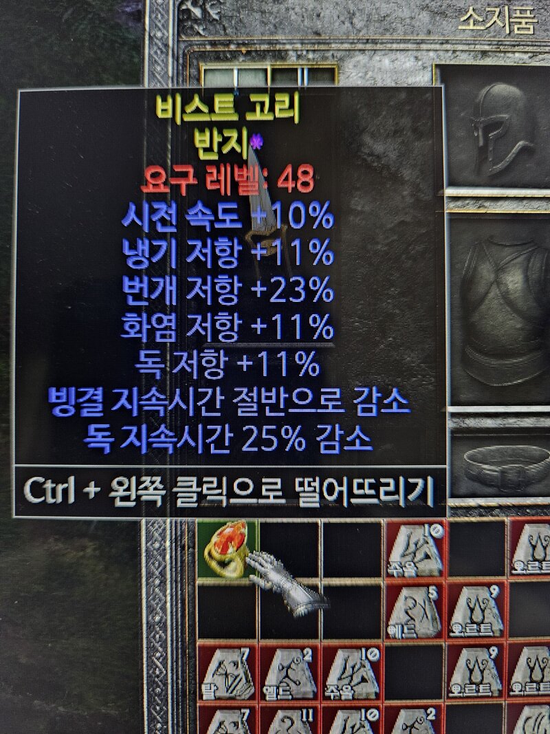반지좀 봐주세요 감정 부탁드립니다 디아블로2 득템and자랑 게시판 디아블로2 인벤