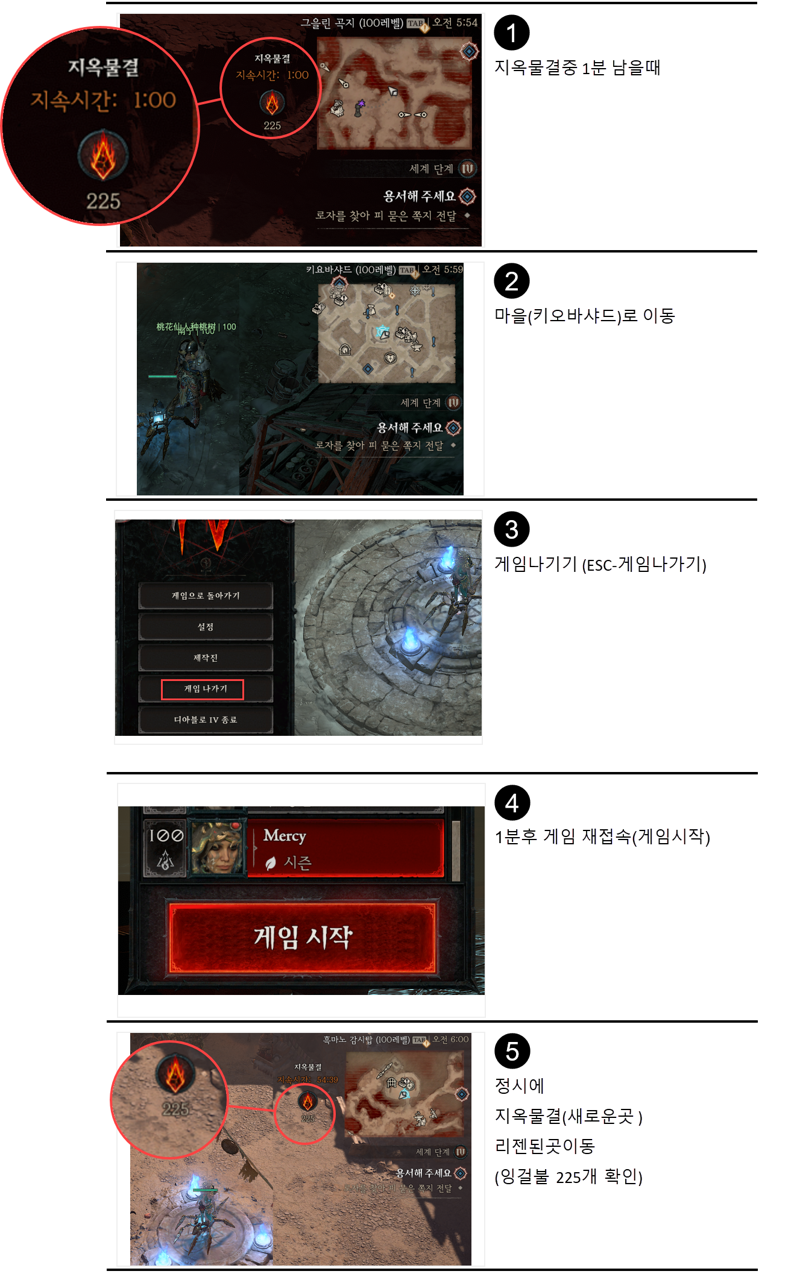 지옥물결 잉걸불 유지하기 새로운곳 리젠되어도 볼텍스 게이밍