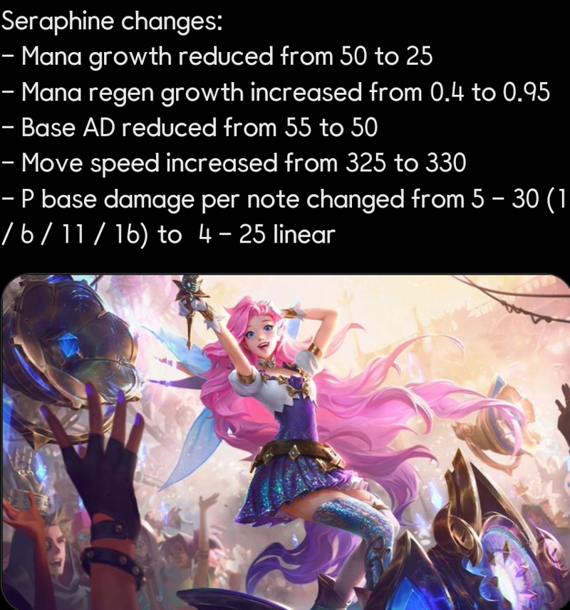 리그오브레전드 인벤 Pbe 세라핀 변경점 Lol 서포터 게시판