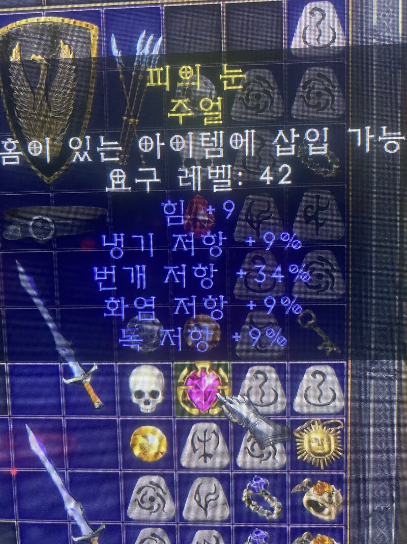 레어주얼 감정좀 해주십시요 디아블로2 득템and자랑 게시판 디아블로2 인벤