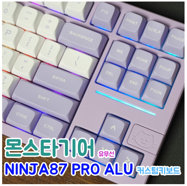 It 체험단 리뷰 몬스타기어 Ninja87 Pro Alu 커스텀 키보드 Vortex Gaming