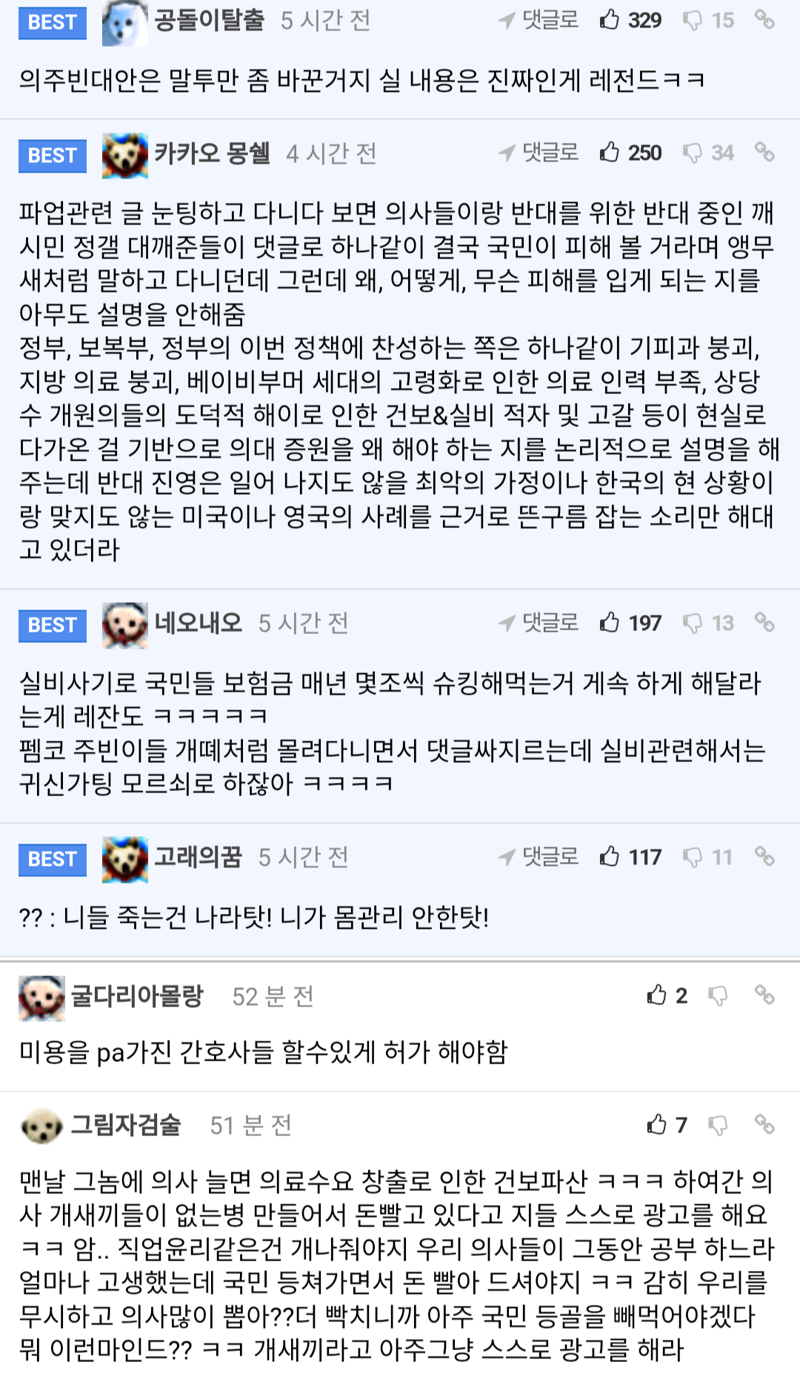 현재 의주빈분들이 생각하는 대안 디시 살코 반응 오픈이슈갤러리 인벤