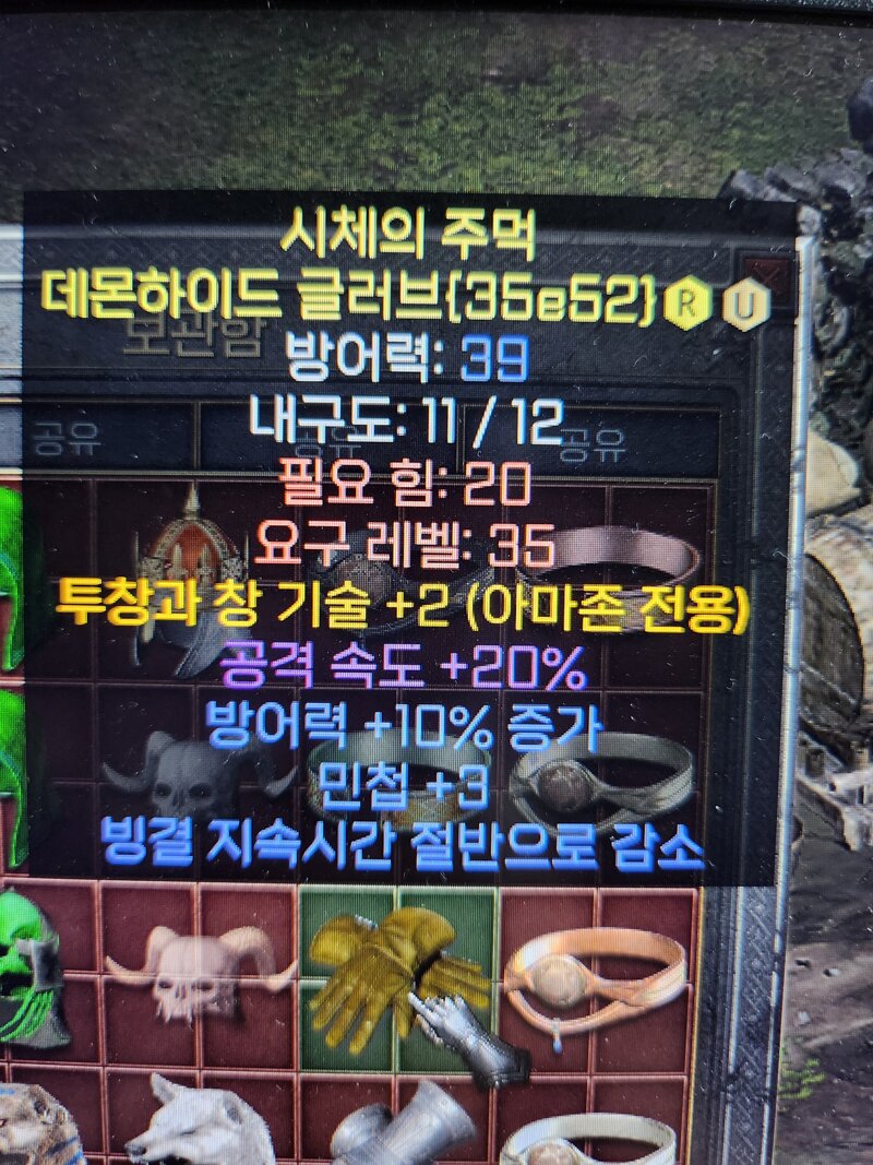아마 재벌장갑 감정 부탁드립니다 디아블로2 득템and자랑 게시판 디아블로2 인벤