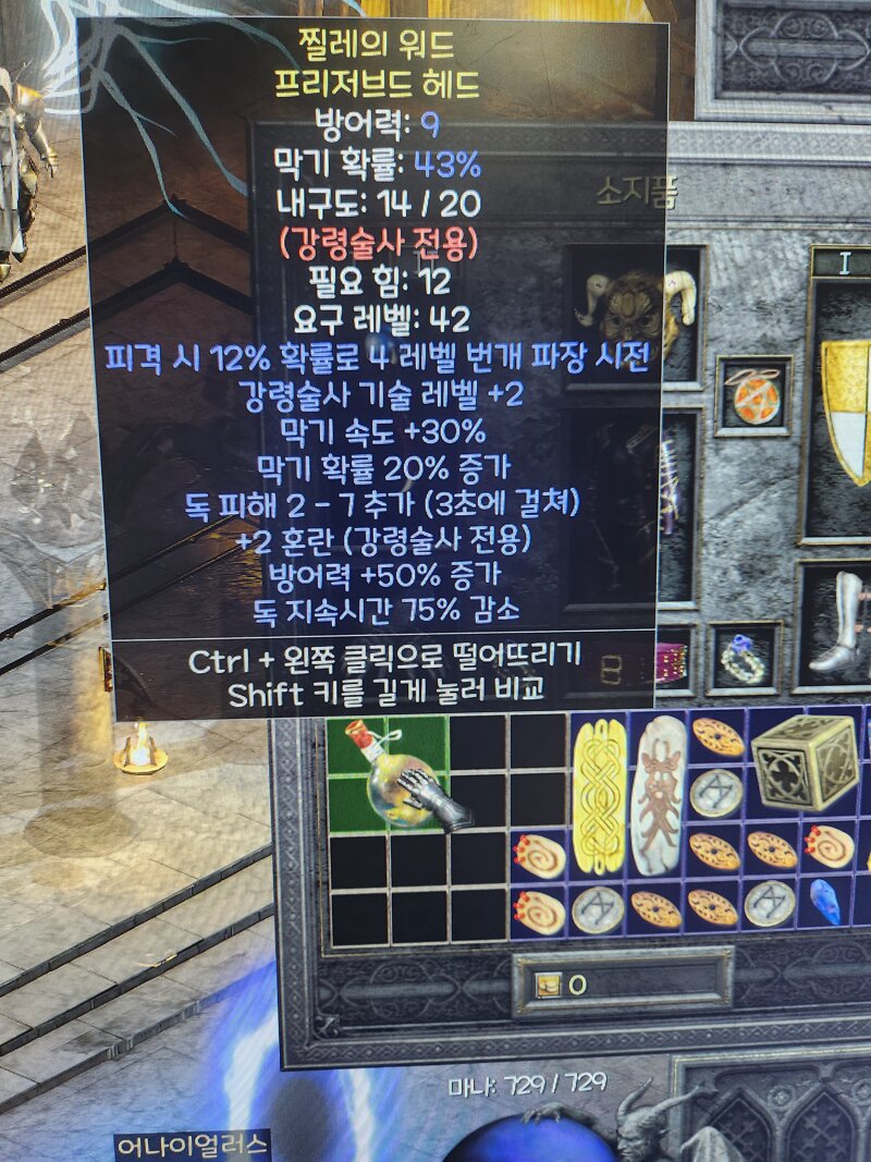 네크 쌍패방패 쓰는건가요 디아블로2 자유 게시판 디아블로2 인벤
