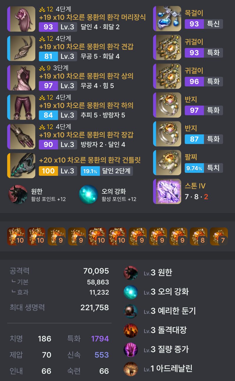 로스트아크 인벤 배마 스펙업 질문점 로스트아크 인벤 배틀마스터 게시판