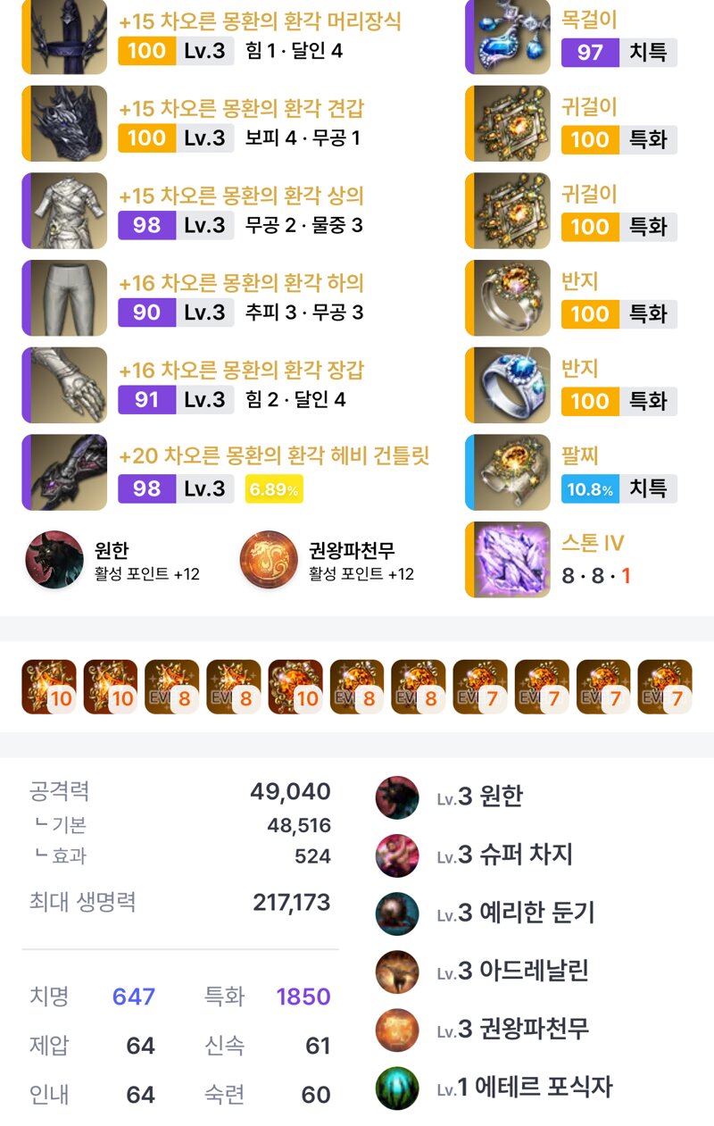 로스트아크 인벤 권왕 선생님들 보석 로스트아크 인벤 브레이커 게시판