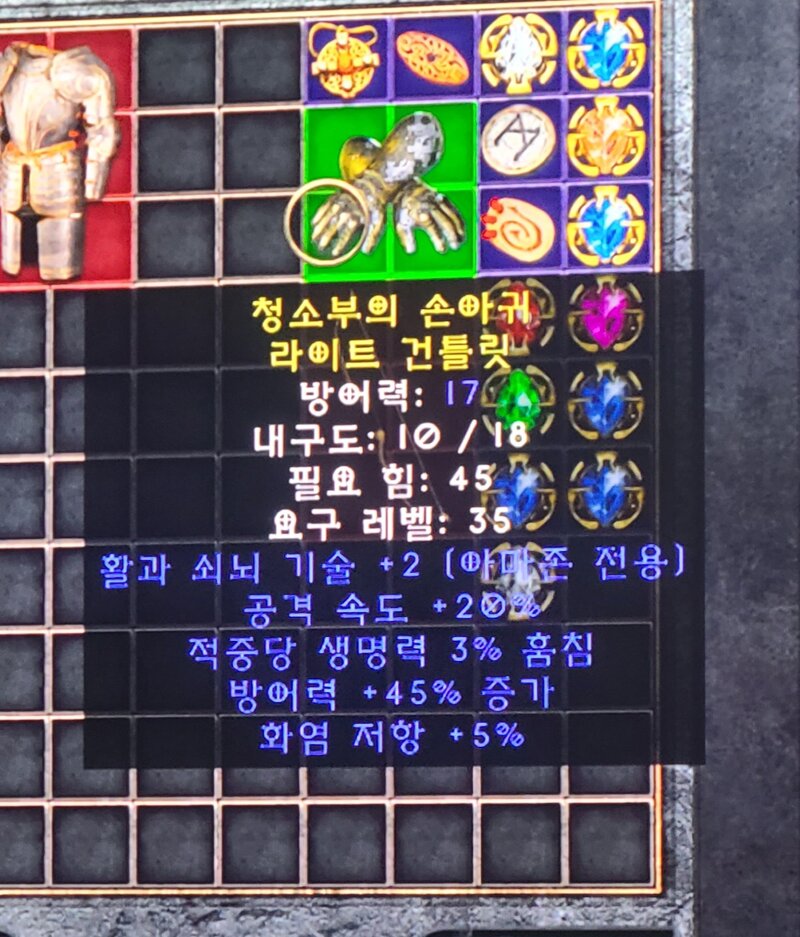 아마존 장갑 득인가요 디아블로2 득템and자랑 게시판 디아블로2 인벤