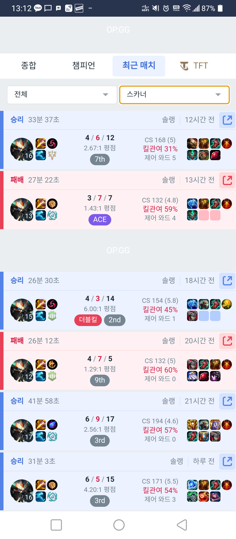 리그오브레전드 인벤 스카너 지금도 구린거 같진 않던데 Lol 탑 게시판