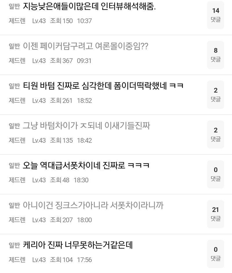 페이커 담그려고 여론몰이중이네 ㅋㅋ 볼텍스 게이밍