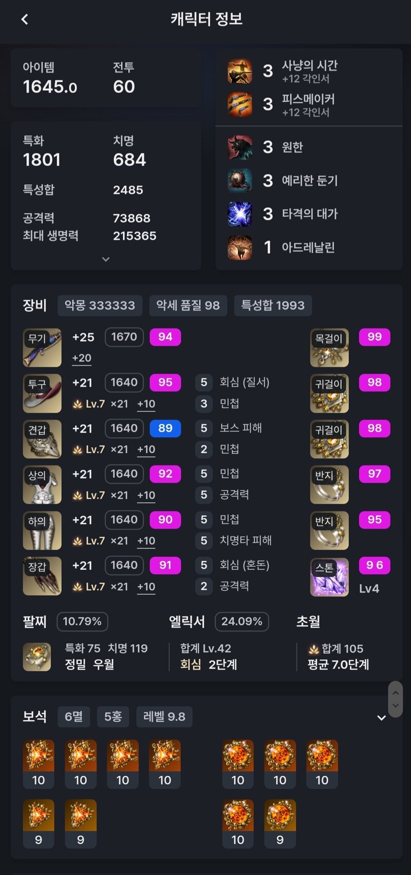 로스트아크 인벤 극특사시 보석 질문 로스트아크 인벤 건슬링어 게시판